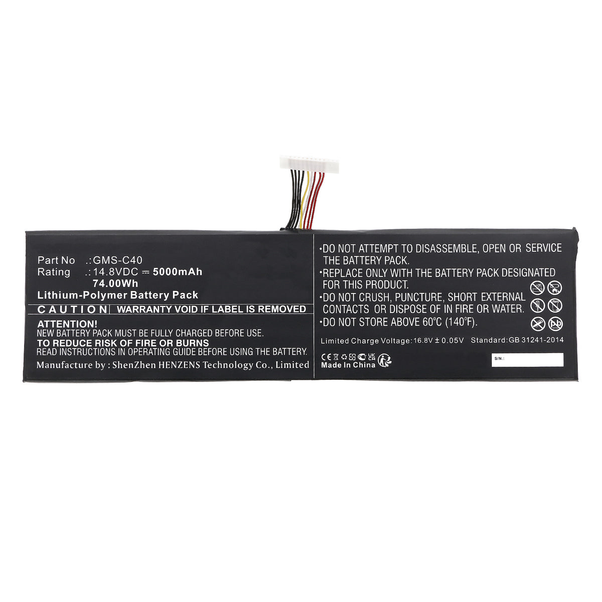 Batteries N Accessories BNA-WB-P19135 Laptop Battery - Li-Pol, 14.8V ...