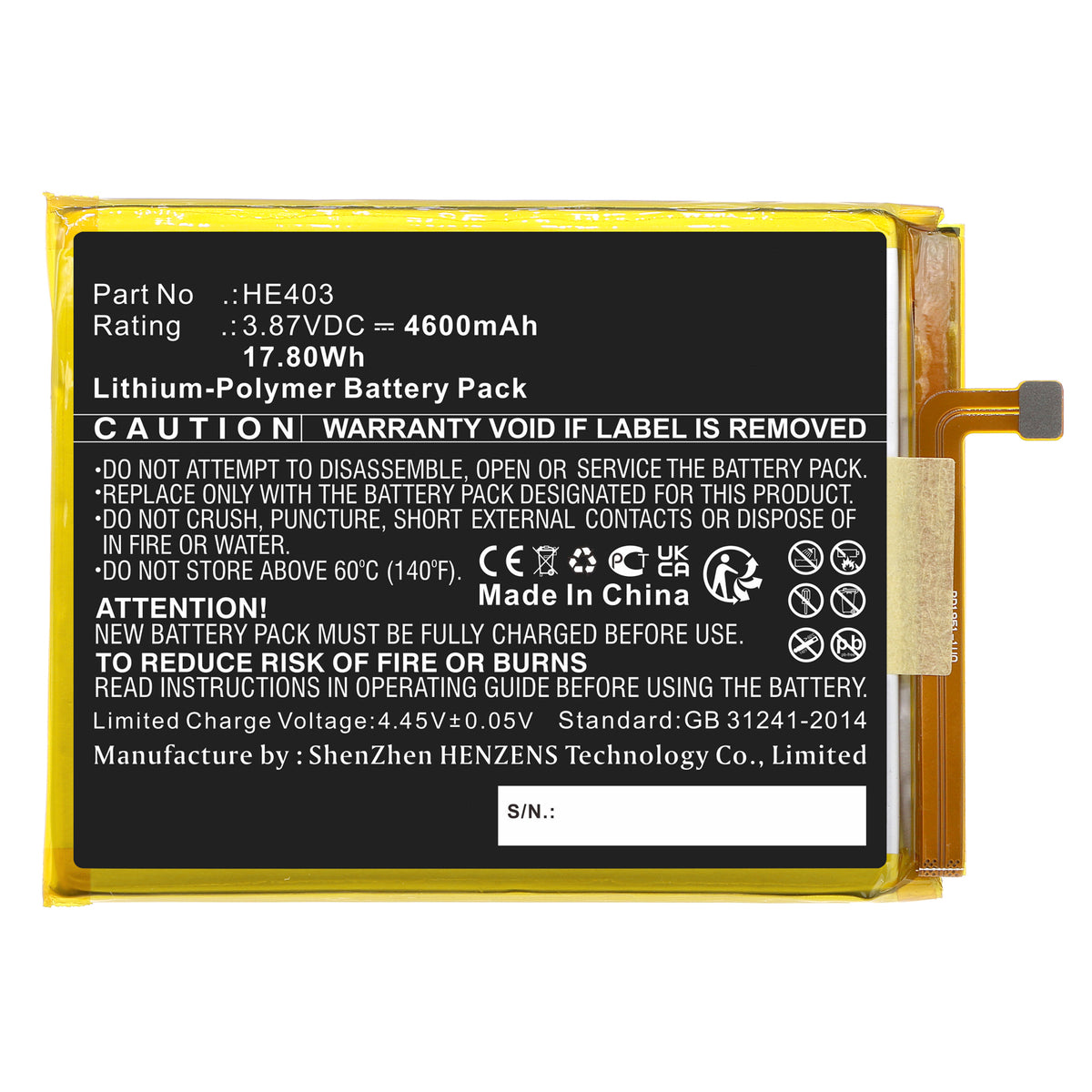 Batteries N Accessories BNA-WB-P19098 Cell Phone Battery - Li-Pol, 3.8 ...