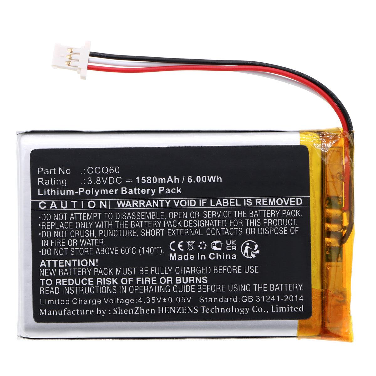 Batteries N Accessories BNA-WB-P18940 Credit Card Reader Battery - Li ...